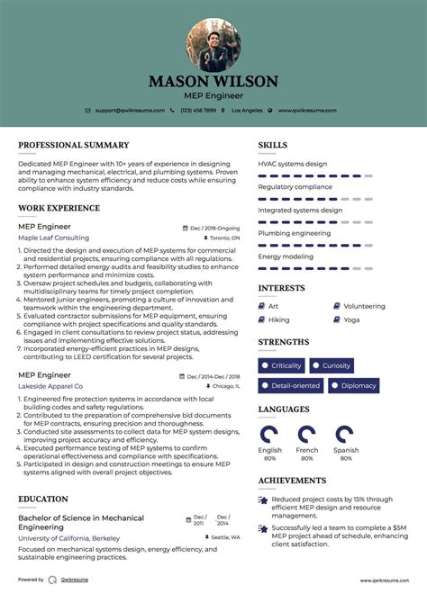 10 Mep Engineer Resume Samples And Templates For 2025
