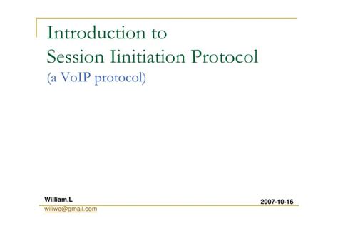 Introduction To Sipsession Initiation Protocol Pdf Web
