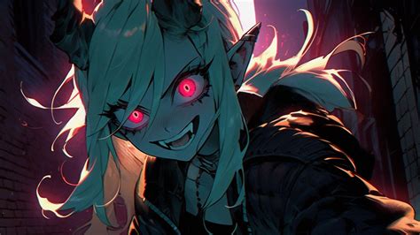 Обои монстр вампир клыки рога когти аниме картинки на рабочий стол