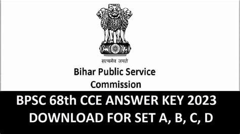 Bpsc Answer Key 2023 Out For 68th Cce