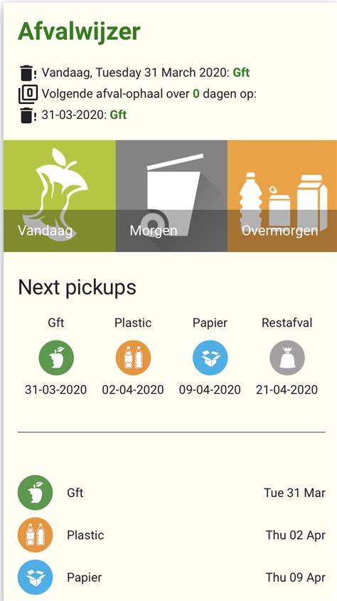 Garbage Pickup Date Mijnafvalwijzernl Customcomponent Development Home Assistant Community