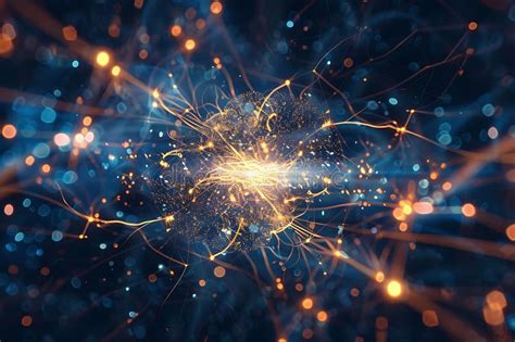 Abstract Representation Of A Neural Network Or Cosmic Energy Stock Illustration Illustration