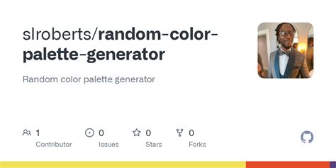 GitHub Slroberts Random Color Palette Generator Random Color Palette Generator