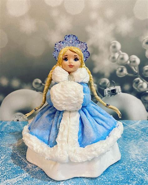 Снегурочка из ваты Дед мороз Самодельные елочные игрушки Игрушки