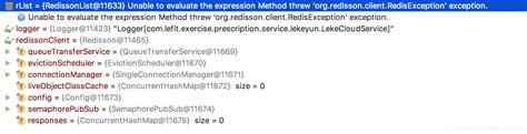 Redis Key值类型匹配异常 Unable To Evaluate The Expression Method Threw Org