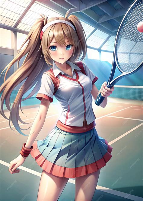 Beautiful Anime Girl In Sports Uniform Illustrations Premium Ai