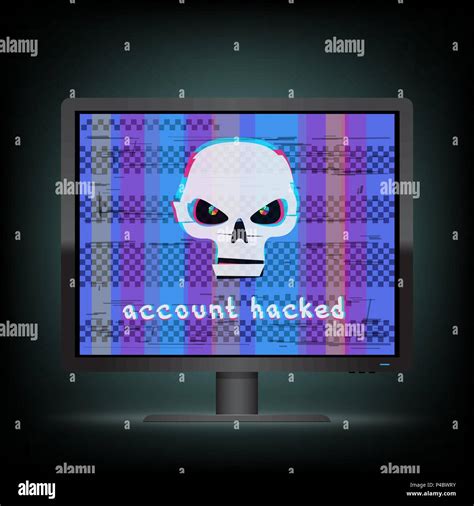 Hacker Attack Background Skull Stock Vector Images Alamy