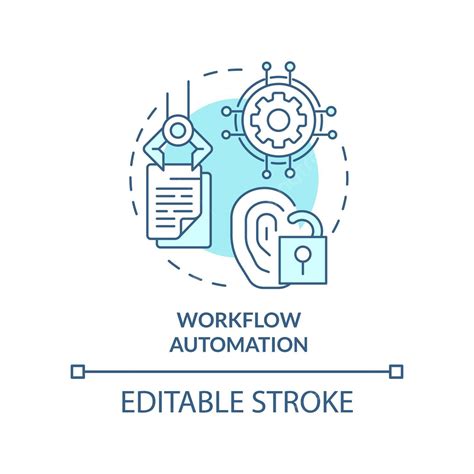 Workflow Automation Turquoise Concept Icon Outline Process Icon Vector Outline Process Icon