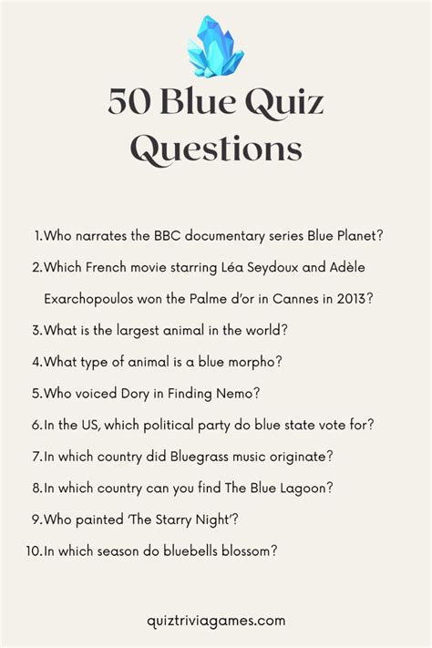 50 Blue Quiz Questions And Answers Picture Round Artofit