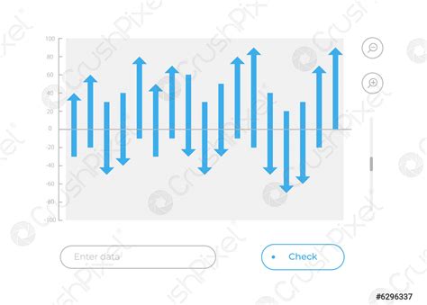 Waterfall Chart With Arrows Ui Element Template Stock Vector 6296337