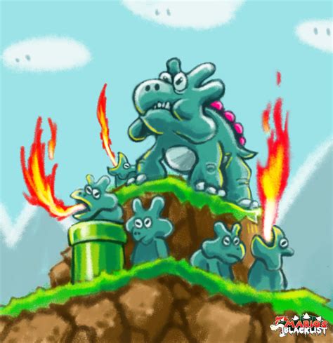 Dino Rhino From Super Mario World Game Art Hq