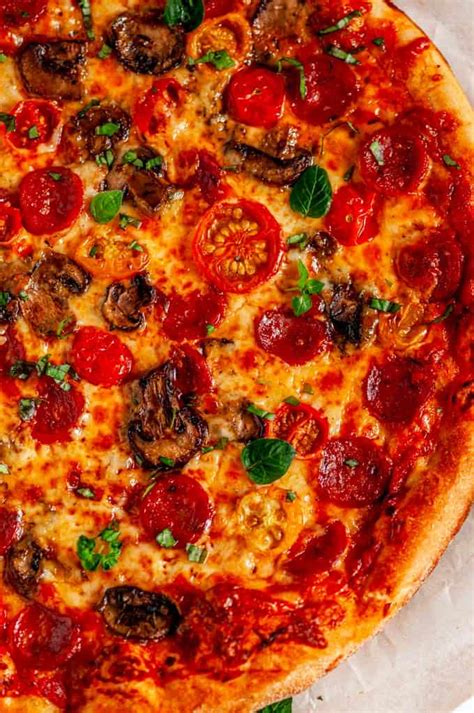 Cheesy Pepperoni Mushroom Pizza Aberdeens Kitchen