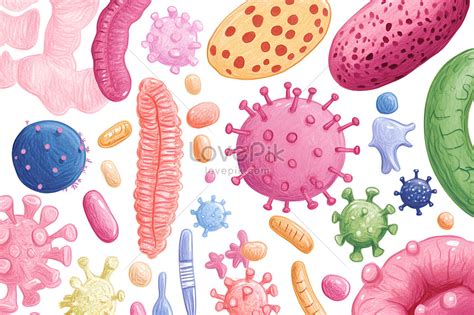 세포 속의 바이러스 일러스트 무료 다운로드 Lovepik