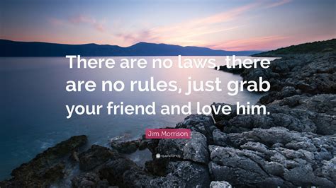 Jim Morrison Quote There Are No Laws There Are No Rules Just Grab