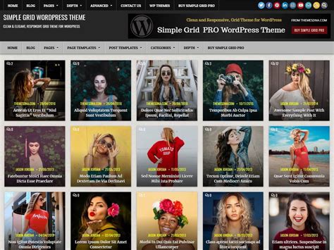 Simple Grid WordPress Theme ThemesDNA