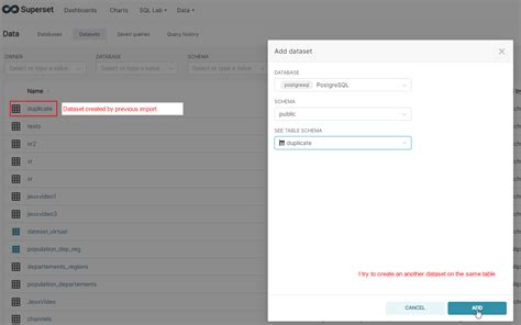 I Can Create Two Datasets Based On The Same Table When It Should Be