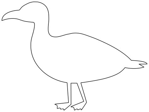 Shape Of Seagull Free Printable Papercraft Templates