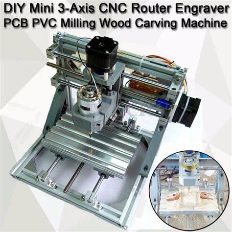 Axis Mini Cnc Router Engraver Pcb Pvc Milling Wood Carving Machine