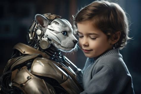 Premium Ai Image Futuristic Love Cyborg Relationships In The Future