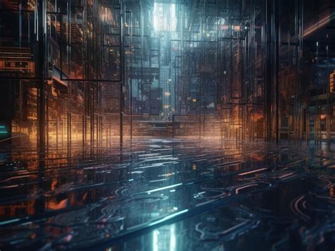 Premium Ai Image Big Data Visuliastion Cyberspace Data Flow Created With Generative Ai Technology