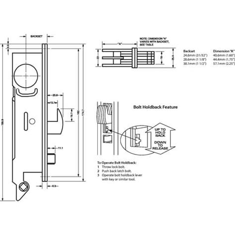 Adams Rite 1890 Screwin Hookbolt And Deadlatch Case For Metal Doors
