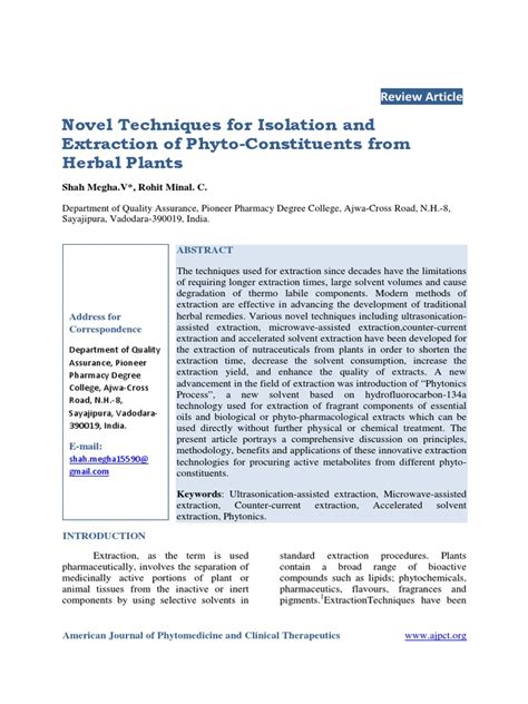 Microwave Assisted Extraction Pdf Ultrasound Solvent
