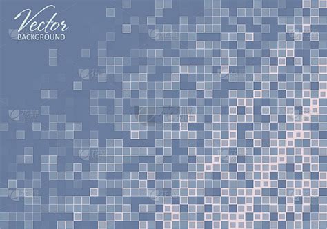 蓝灰色马赛克背景。向量