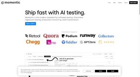 Momentic Ai Powered Testing For Faster Reliable Software Development Seektoolai Directory