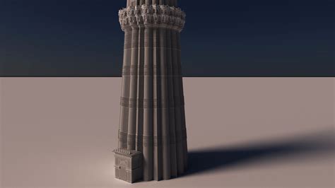 Qutub Minar Model Turbosquid 2065708