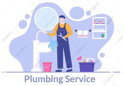 배관공 수리와 배관 서비스 서비스 작업 청소 Png 일러스트 및 벡터 에 대한 무료 다운로드 Pngtree