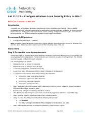 Lab Configure Windows Local Security Policy Docx Lab Configure