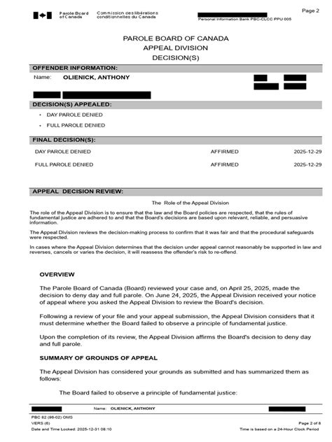 Pbc Decision Vetted Copy 2025 12 29 Olienick Anthony 1 Pdf