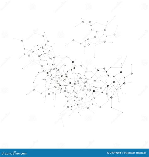 Abstract Connect Background With Dots And Lines Molecule Structure Vector Illustration