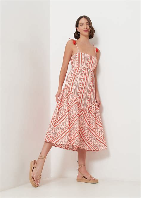 Vestido Midi Regata Bordado 53003002tmt Mob