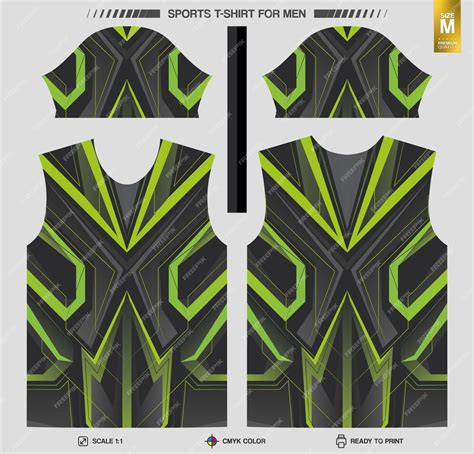 스포츠 티셔츠를 인쇄할 준비가 되었습니다 무료 벡터