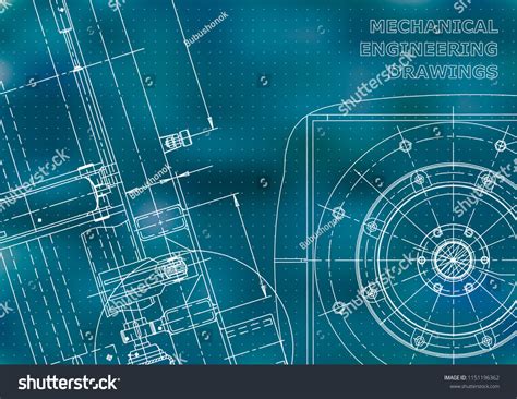 Blueprint Vector Drawing Mechanical Instrument Making Stock Vector Royalty Free 1151196362