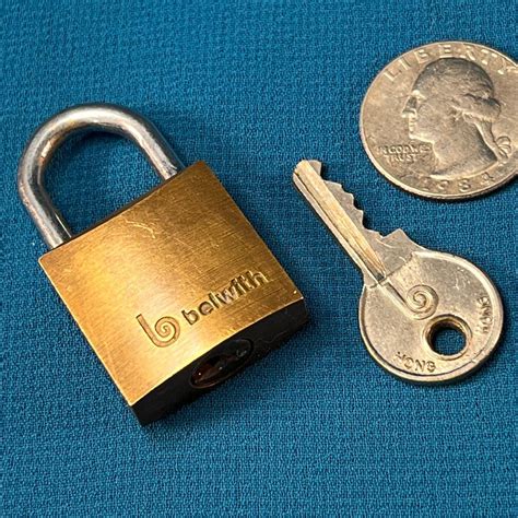 Small Brass Padlock With Key