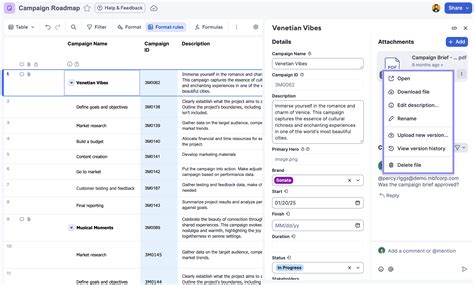 Work With Your Data In Table View Smartsheet Learning Center