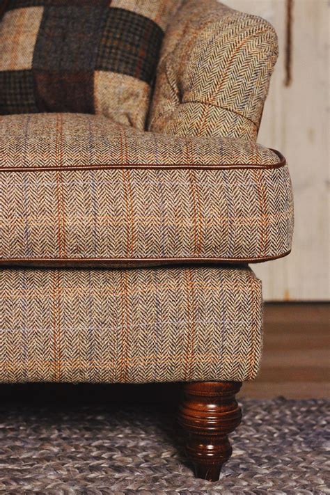Canora Grey Creative Checkered Sofa Brown Fabric Wayfair Canada In