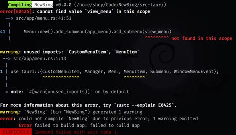 Viewmenu Cannot Found When Compiling Newbing · Issue 1 · Everest
