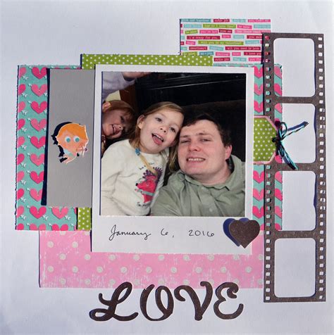 Scrappin Baby Girls Love Layout