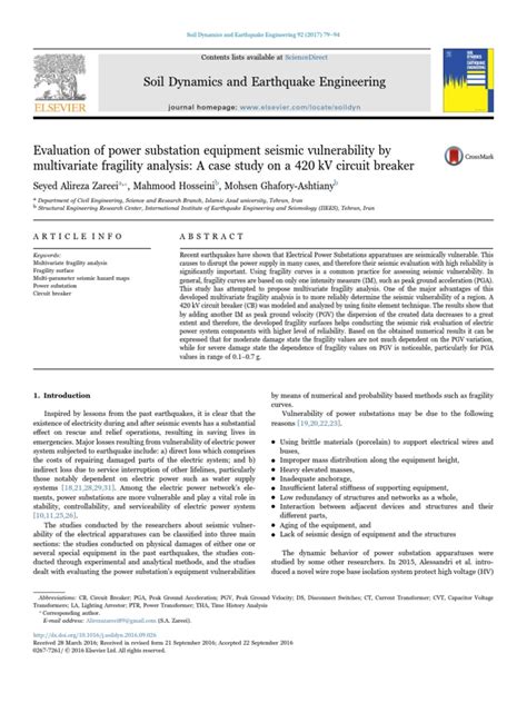 8 Evaluation Of Power Substation Equipment Pdf Earthquake Engineering Seismology