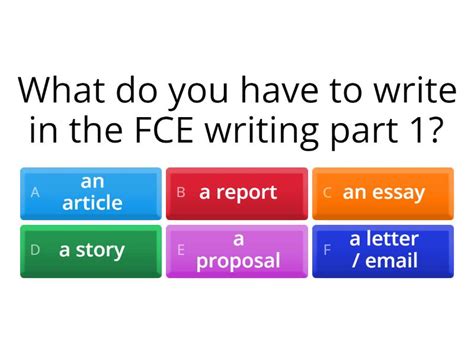 B2 FCE Writing Part 1 Essay Quiz
