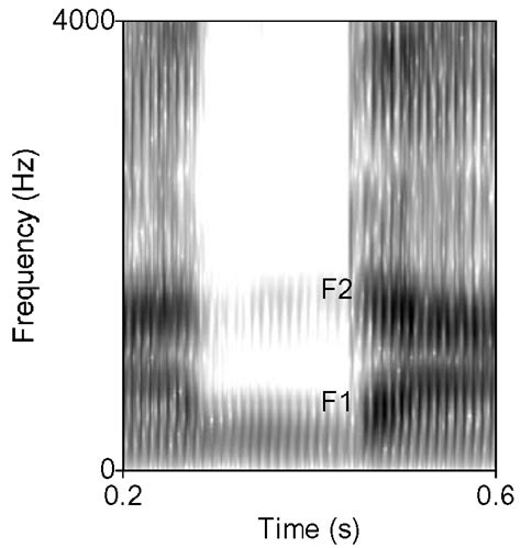 1 Spectrogram Showing The Rising First Formant Transition F 1 And