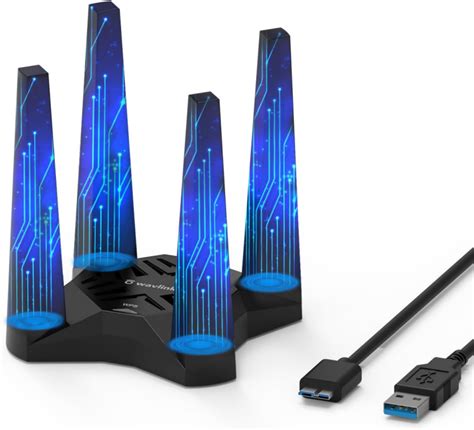 Ugreen Wifi Adapter For Desktop Pc Ax1800 Usb Wifi 6 Adapter With Dual 5dbi High