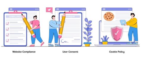 Premium Vector Website Compliance User Consent Cookie Policy Concept