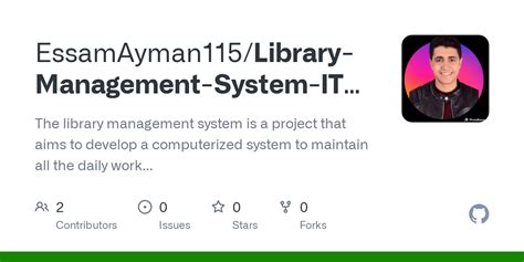 GitHub EssamAyman Library Management System ITI Project The Library Management System Is A