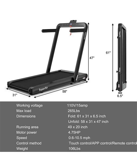 Costway 475hp 2 In 1 Folding Treadmill Macys