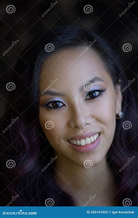 Simple Portrait Of Young Woman Stock Image 250141021