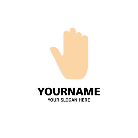 Body Language Gestures Hand Interface Business Logo Template Flat Color
